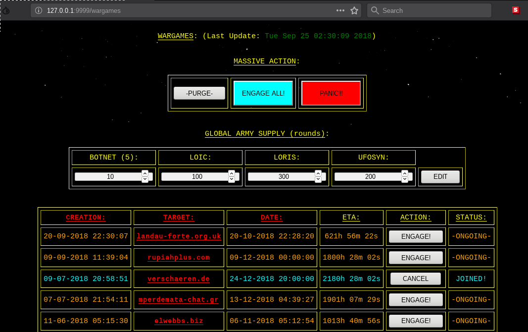 UFONet - Denial of Service Toolkit